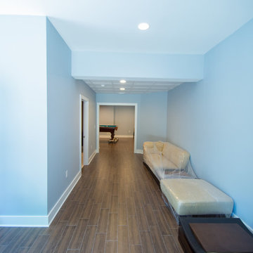 75 Huge Porcelain Tile Basement Ideas You'll Love - March, 2024 | Houzz