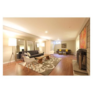 Mid Century Modern - Contemporary - Basement - New York - by BA Staging ...