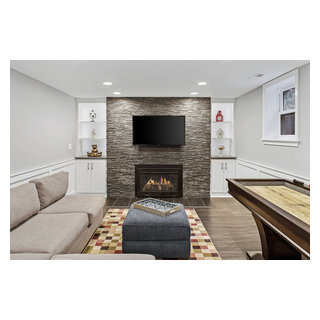 Midwest Suburban Basement Remodel - Transitional - Basement - Columbus ...