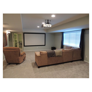 Mitchell basement finish - Traditional - Home Theater - Detroit - by Wright Design & Remodeling ...