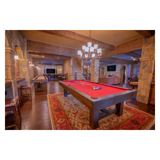 "Mountain Lodge" basement - Rustic - Basement - Atlanta - by Studio ...