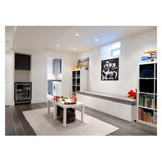 My Houzz: Modern Annex Renovation - Contemporary - Basement - Toronto ...