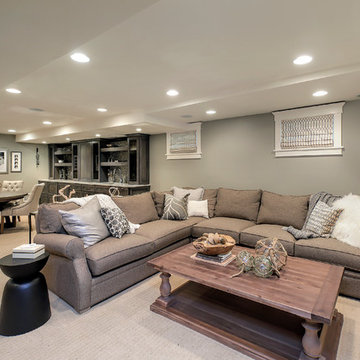 75 Transitional Basement Ideas You'll Love - January, 2024 | Houzz