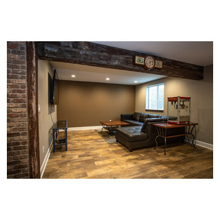 Pewaukee Mancave Basement - Traditional - Basement - Milwaukee - by ...