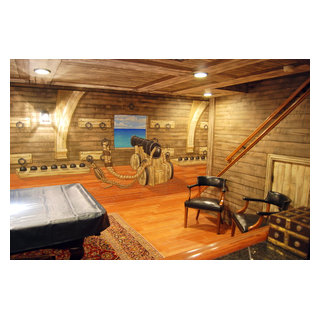 Pirate Ship Murals in Lower Level and Bar by Tom Taylor of Wow Effects ...