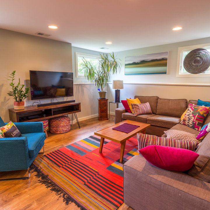 75 Mid-Century Modern Basement Ideas You'll Love - May, 2023 | Houzz