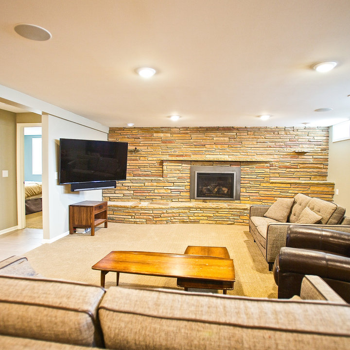 75 Mid-Century Modern Basement Ideas You'll Love - October, 2025 | Houzz