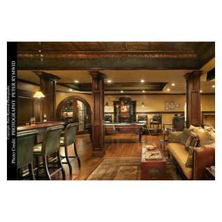 Pub Bar, Seating, and Pool Table - Basement - New York - by Carisa ...