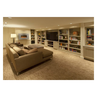 Queen Anne basement remodel - Moderno - Sótano - Seattle - de Karen ...