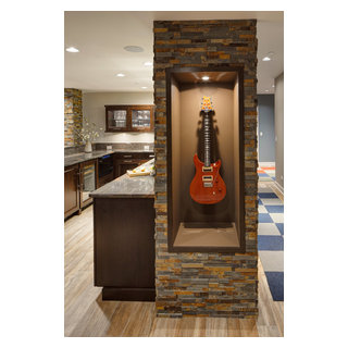 Rec Room Re-Imagined - Rustic - Basement - Chicago - by Drury Design ...