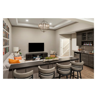 Refined - Lower Level Family Room | Che Bella Interiors - Transitional ...