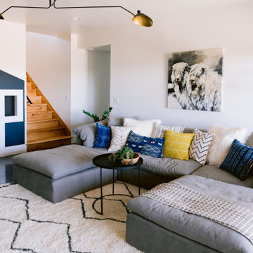 75 Beautiful Yellow Basement Ideas and Designs - February 2022 | Houzz UK