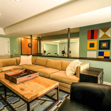 75 Beautiful Yellow Basement Ideas and Designs - February 2022 | Houzz UK