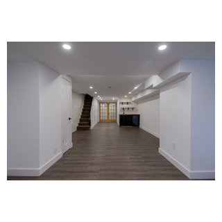 Rowhouse After Remodel Pic - Contemporary - Basement - Philadelphia ...