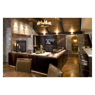 Rustic Family Room - Rustic - Living Room - Minneapolis - by John ...