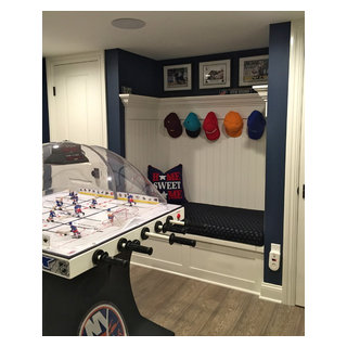 Sports Themed Basement Renovation - Transitional - Basement - New York ...