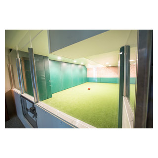 Sports Themed Finished Basement - Modern - Basement - Philadelphia - by ...