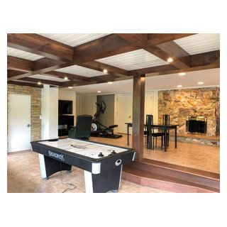 Stone basement - Contemporary - Basement - Chicago - by Meyer Design | Houzz