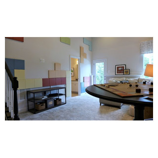 Tetris Wall in Rec Room - エクレクティック - 地下室 - ボルチモア - Ultimate Builder ...