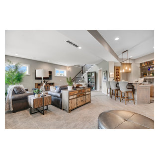 The Savannah - Idyllic Modern Rustic Model Home - Rustic - Basement ...