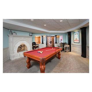 The Ultimate Hang Out Basement - Traditional - Basement - Chicago - by ...