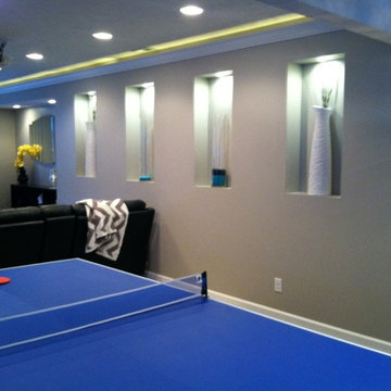75 Modern Blue Basement Ideas You'll Love - September, 2024 | Houzz