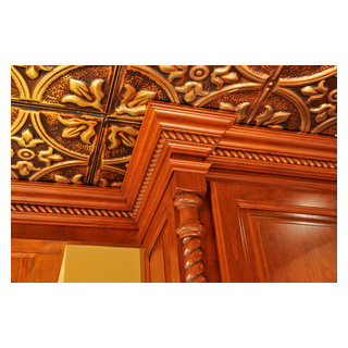 Tin Ceiling with Intricate Trim Detail - Traditional - Basement - St ...