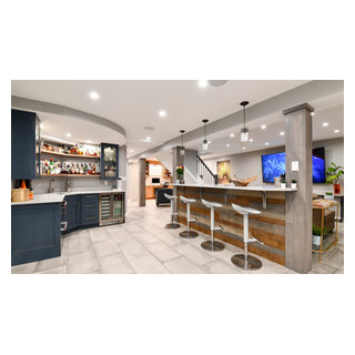 Transitional Basement Renovation - Transitional - Basement - DC Metro ...