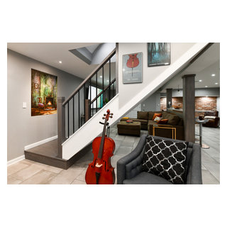 Transitional Basement Renovation - Transitional - Basement - DC Metro ...