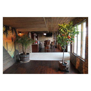 Unique basement with English Pub - Mediterranean - Basement - Toronto ...