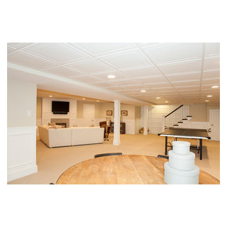 Villanova, PA: Finished Basement - Traditional - Basement ...