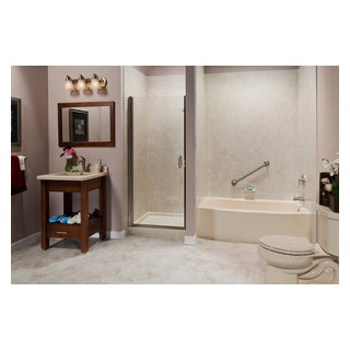 6x6 Travertine Bath Tile - Bathroom - Austin - by Genie Bath Systems ...