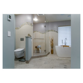 A warm inviting masterbath that is your own spa to relax in ...