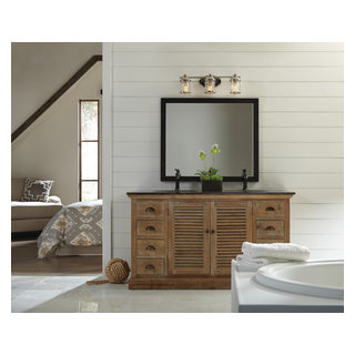 Ashland Bay Vanity Light at Cardello Lighting - Farmhouse - Bathroom ...