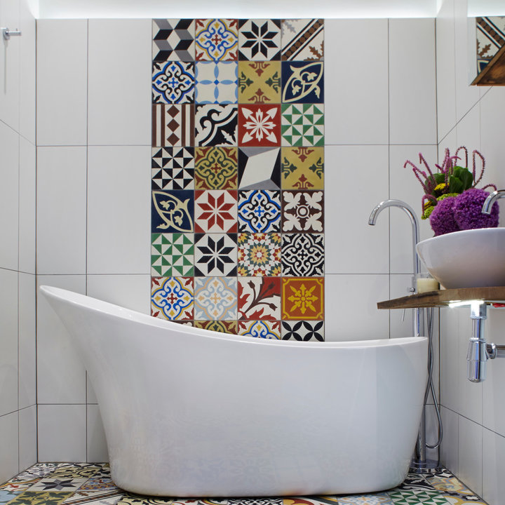 75 Beautiful Bathroom Feature Wall Home Design Ideas & Designs | Houzz AU