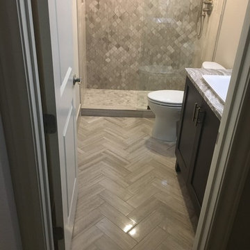 75 Modern Limestone Tile Bathroom Ideas You'll Love - November, 2024 ...