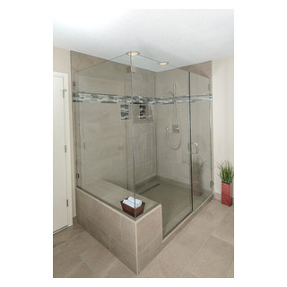 Bathroom Remodel with Large Corner Shower - Classique Chic - Salle de ...
