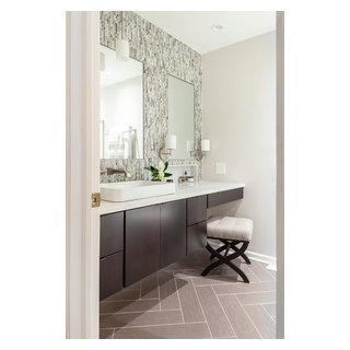 Bathroom with Unique Shower Niche - Transitional - Bathroom - Chicago ...