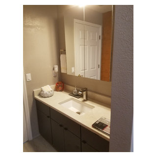 Beautiful Bathroom Remodel Done in A Shark Grey Color - Bathroom ...