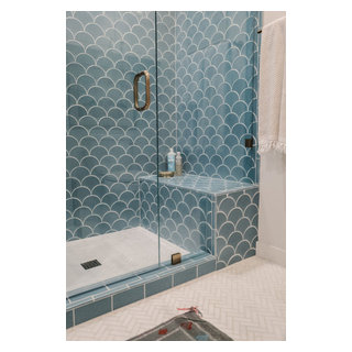 Blue Ogee Drop Bathroom - Beach Style - Bathroom - Austin - by Fireclay ...