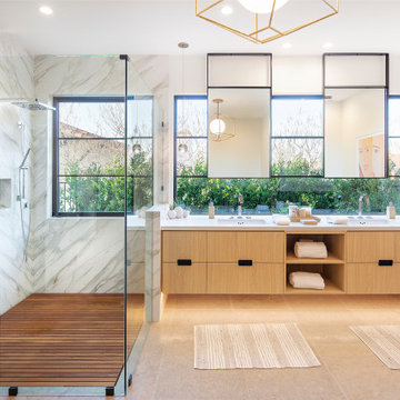 75 Blue Walk-In Shower Ideas You'll Love - September, 2022 | Houzz