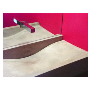 Boulder Modern Home - Concrete Countertops - Contemporary - Bathroom ...