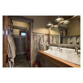Bunk Room Bath - Rustic - Bathroom - Other - by Porth Architects, Ltd ...