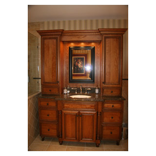 Cherry Bathroom Vanity - Transitional - Bathroom - New York - by Top ...