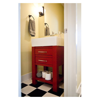 Cherry red vanity - Contemporary - Bathroom - Grand Rapids - by ...