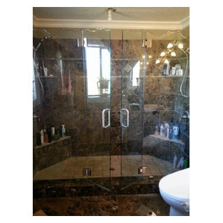 Chipped Edge Double Doors Hinged off of Panels - Contemporary ...