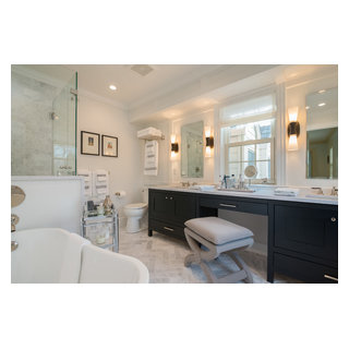 Classic and Bright Master Bath - Transitional - Bathroom - New York ...