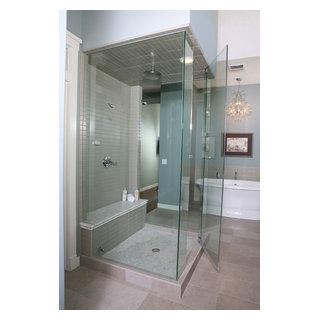 Classic bathroom with frameless shower - Traditional - Bathroom - Other ...