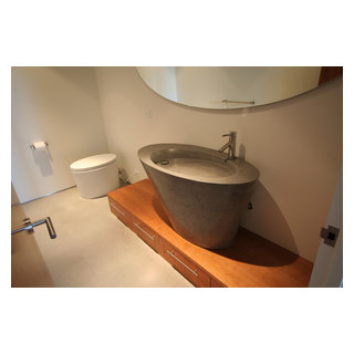 Concrete Cone Sink - Moderne - Salle de Bain - San Francisco | Houzz