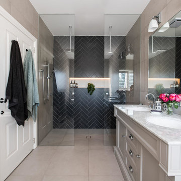 75 Beautiful Bathroom Feature Wall Home Design Ideas & Designs | Houzz AU